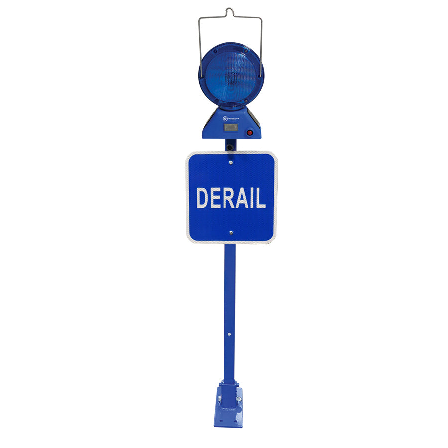Heavy Duty Blue Flag with 12x12 Blue sign Derail, HIP reflective & M90 ...